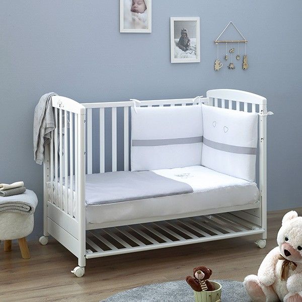 Lettino Praim - Cuoricini – Io e Mamma | Articoli per neonati e bambini